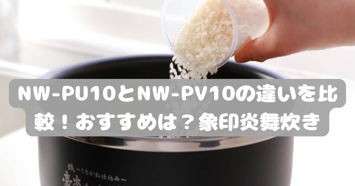 NW-PU10とNW-PV10の違いを比較！おすすめは？象印炎舞炊き | 人気家電ウォッチング